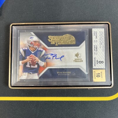 2008 SP Rookie Threads Tom Brady Auto /25 BGS 8 Auto 10 Scripted In ...