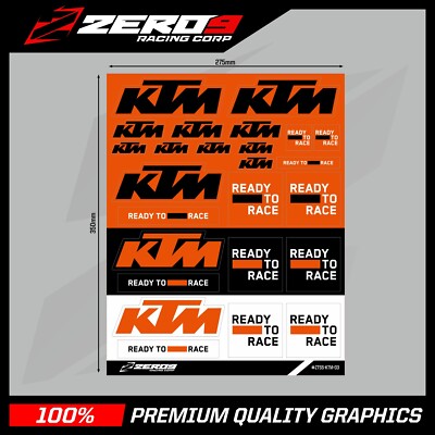 KTM STICKERS, MOTOCROSS STICKERS, STICKER SHEET, MX STICKERS SX SXF # ...