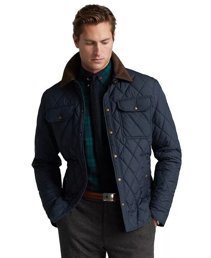 Polo Ralph Lauren Corduroy Collar Quilted Puffer Field Jacket Ranch ...