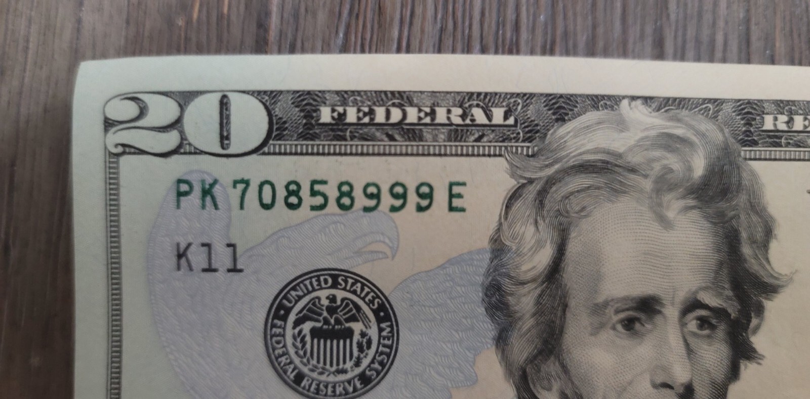 $20 DOLLAR BIll INK SMUDGE ERROR 2017A INK TRANSFER TO THE BACK ...