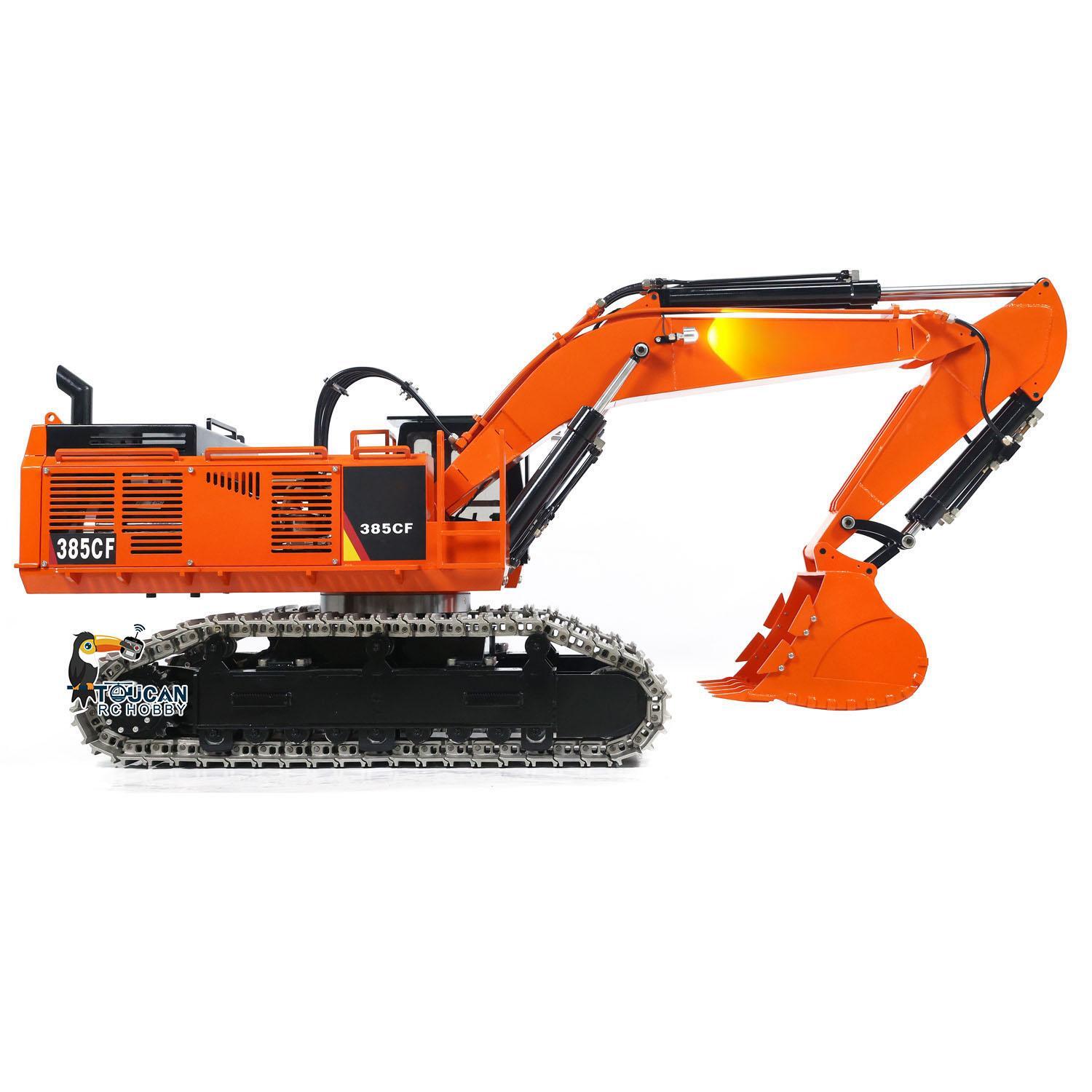 Metal 1/8 385CF Giant Hydraulic RC Excavator Heavy Duty Remote Control ...