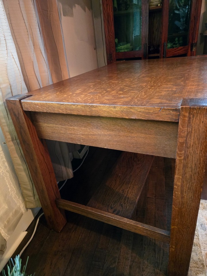 Antique Mission Quarter Sawn Oak Library Table – original finish | eBay