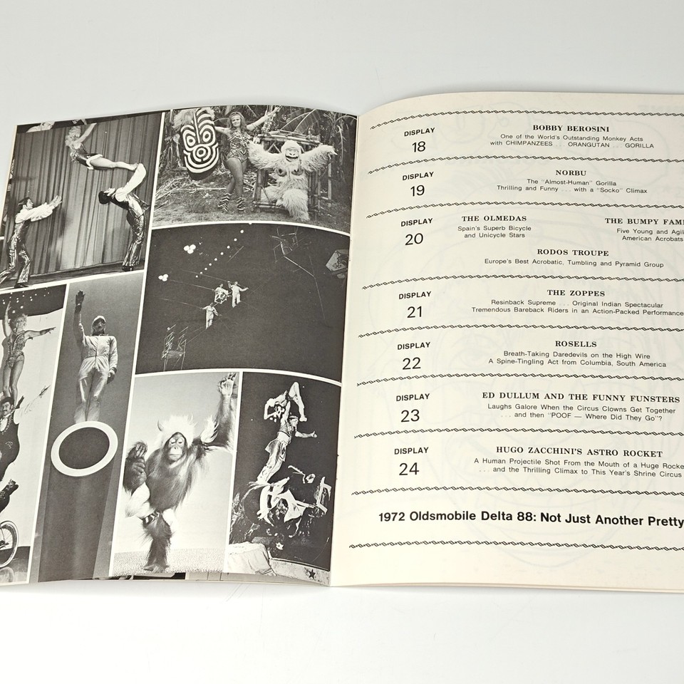 Vintage Circus Program 1972 34th Annual Tripoli Temple Shrine Circus ...