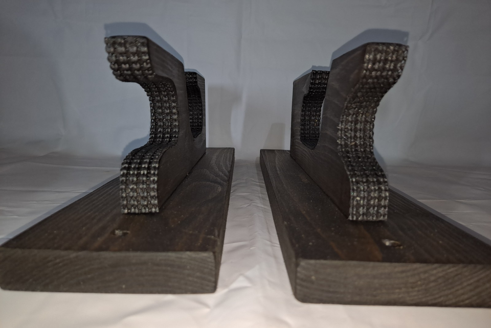 Two Gun Wood Wall Rack for Shotgun Rifle w/o Lever Action Dark Walnut ...