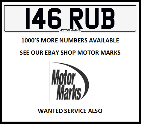 146 RUB CHERISHED NUMBER PLATE ONE FOR GRUB FOOD CAFE CATERING BURGER ...