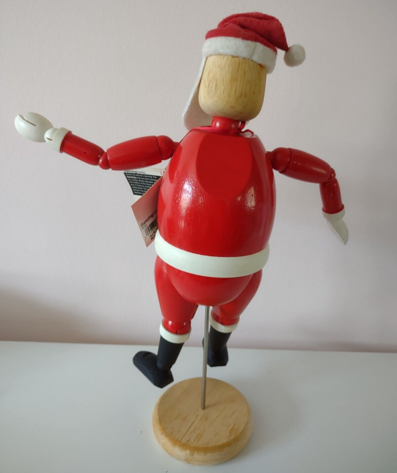 2004 Wood Carved Articulated Posable Dancing Santa Claus #284/2000 ...