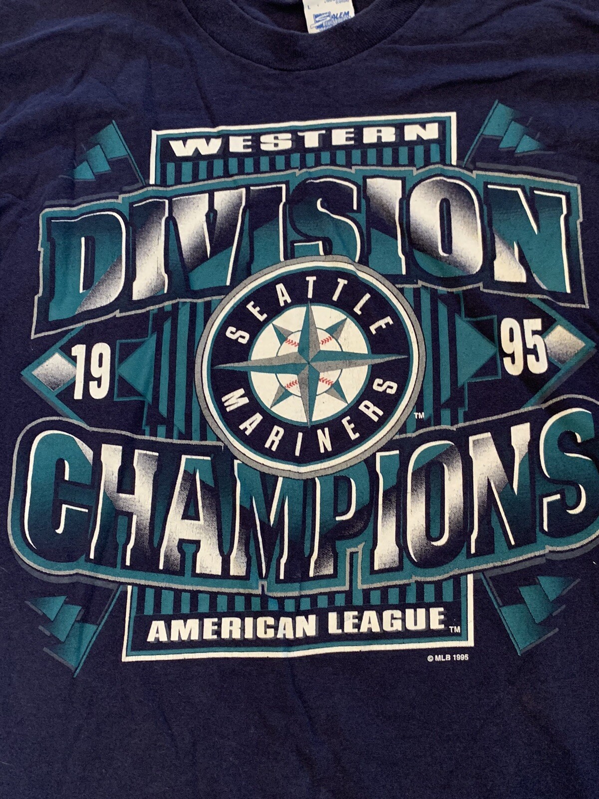 1995 Rare Vtg Seattle Mariners American League Wester… - Gem