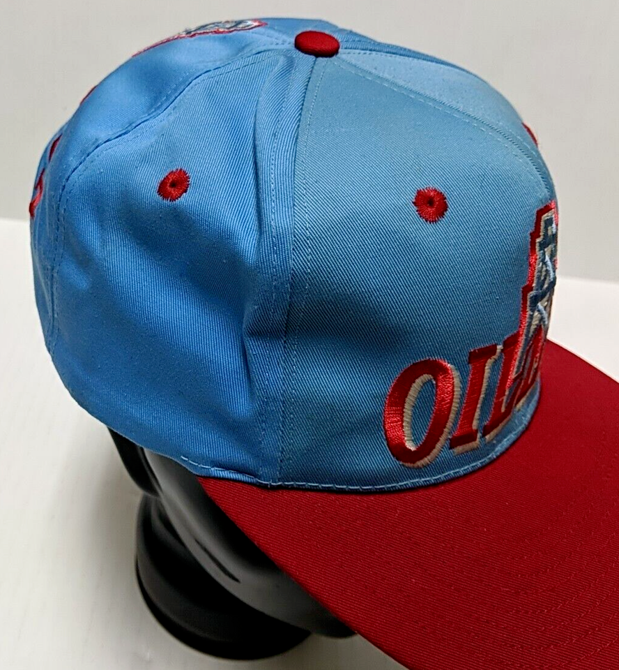 Vintage Houston Oilers SnapBack Hat Cap AJD Team NFL Football SAME DAY ...