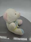 Vintage 5" Terry Cloth Pastel Color Block Teddy Bear Rattle Baby Plush ...