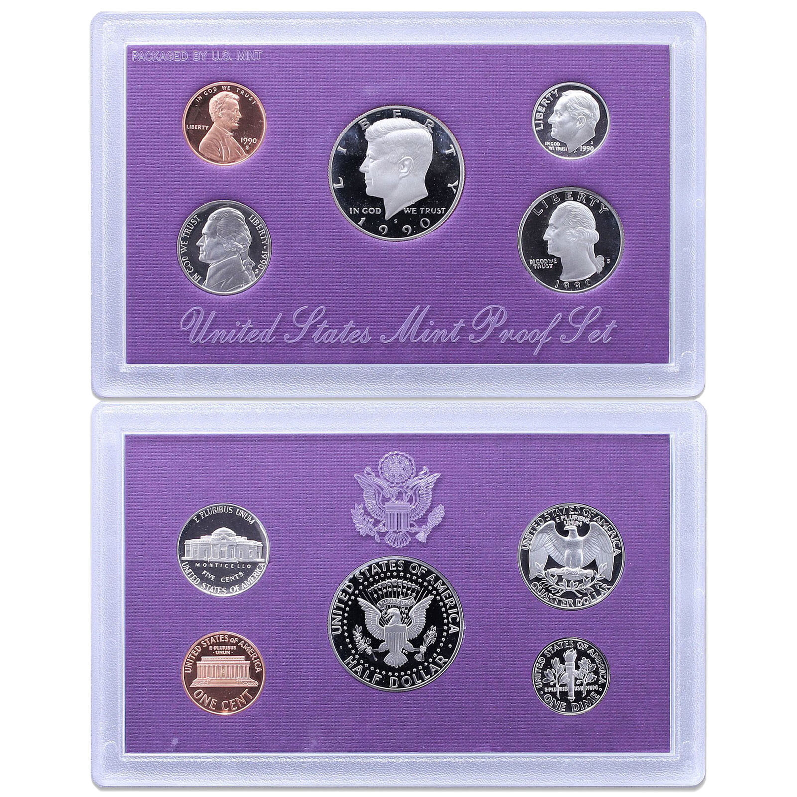 1990 S Proof Set Original Box & COA 5 Coins US Mint | eBay
