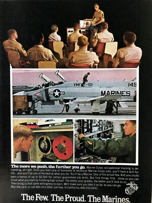 Vintage 1977 Marine Corps USMC air wing recruiting original color ad | eBay