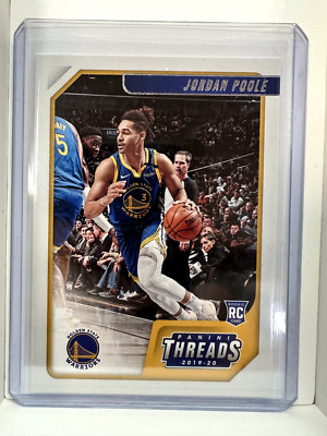 2019-20 Panini Chronicles Threads Basketball Jordan Poole Rookie RC ...