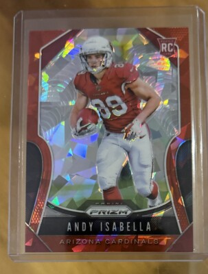 Andy Isabella 2019 Panini Prizm #349 Rookie Red Cracked Ice Prizm Bills ...