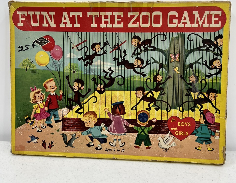 Warren Built Rite Fun At The Zoo Vintage Game USA Made Monkeys | eBay