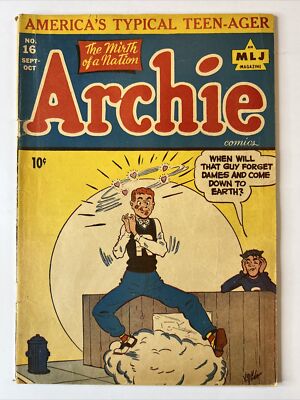 ARCHIE COMICS #16 EARLY ARCHIE 1945 MLJ Comics | eBay