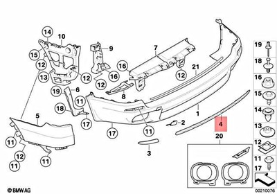 Genuine BMW X5 E70 Rear Bumper Center Grille OEM 51128037071 | eBay