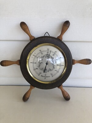 VTG Ship Wheel Thermometer | eBay