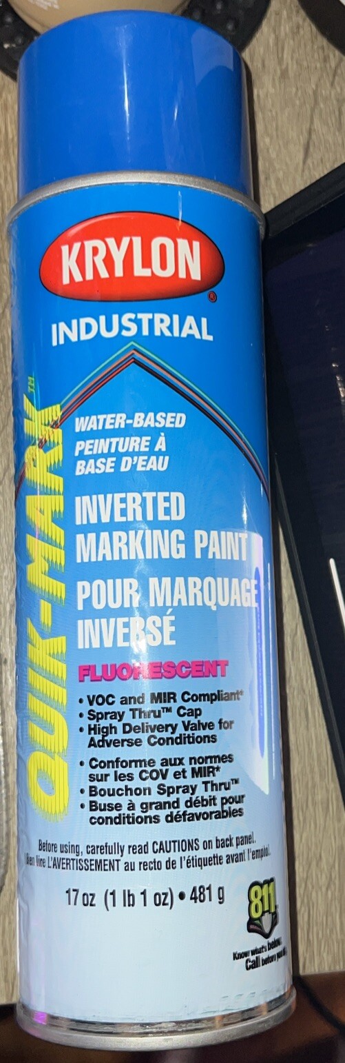 Krylon 17oz Quik-Mark WB Inverted Marking Paint APWA Blue x2 | eBay