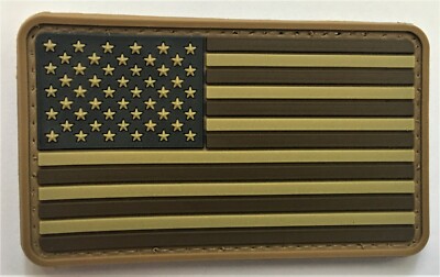 Coyote Tan US Flag (Regular) PVC Patch SEAL MARSOC Special Forces GB 28 ...