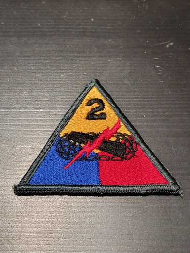 1950s Vietnam US Army Tank Triangle 2 Second Armored Division Patch 738 ...