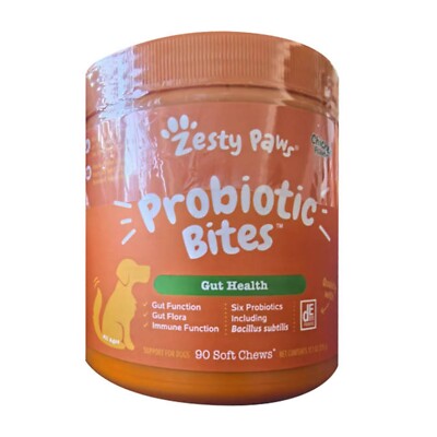 Zesty Paws 90 Probiotics for Dogs Digestive Enzymes for Gut Flora ...