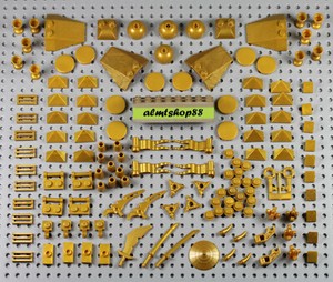 LEGO - Assorted Lot 130+ Pearl Gold Parts Pieces Plates Tiles Bricks ...