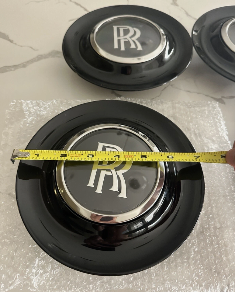 4 Pc Floating Black Wheel Center Caps for Rolls Royce | ОEМ Quality | eBay