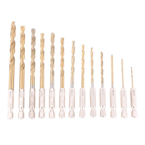 13 Pcs Step Drill Bit Titanium Rolled Precision Hand Ladder | eBay