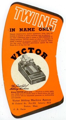 c1940s Victor Adding Machines ad ink blotter | eBay