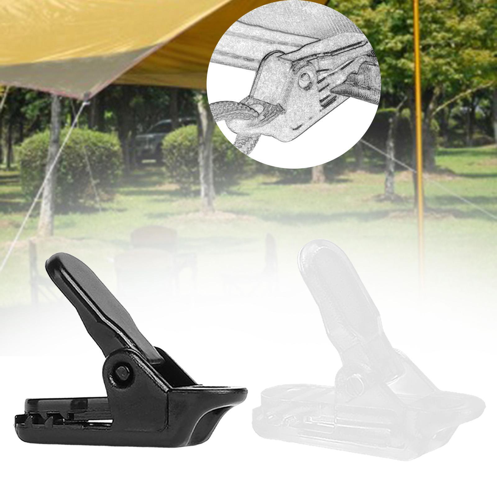 10x Tent Clips with Hole Tarp Awning Clips for Camping Tarpaulin Boat ...