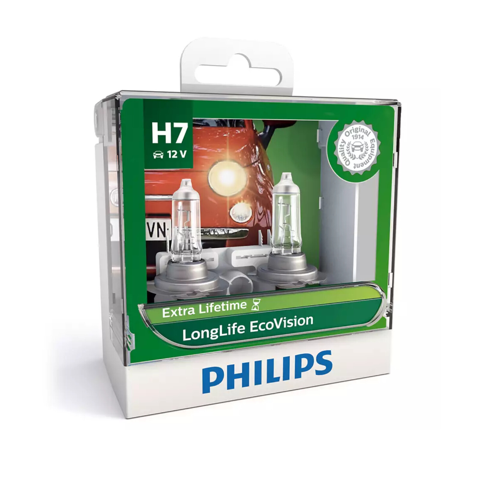 Philips Long Life EcoVision H7 Globe 12V 55W H7 Head Light Globe Long ...