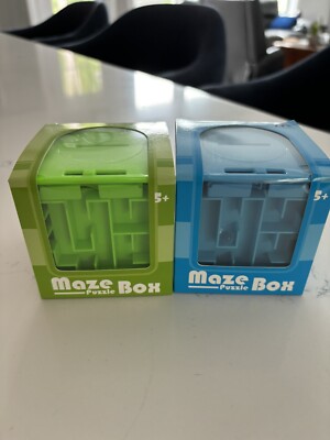 Maze Puzzle Box NEW Blue & Green (2 Puzzles) | eBay