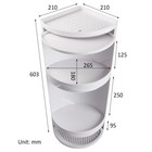 360 Degree Rotating Kitchen Bathroom Shelf Corner Storage Rack Cabinet ...