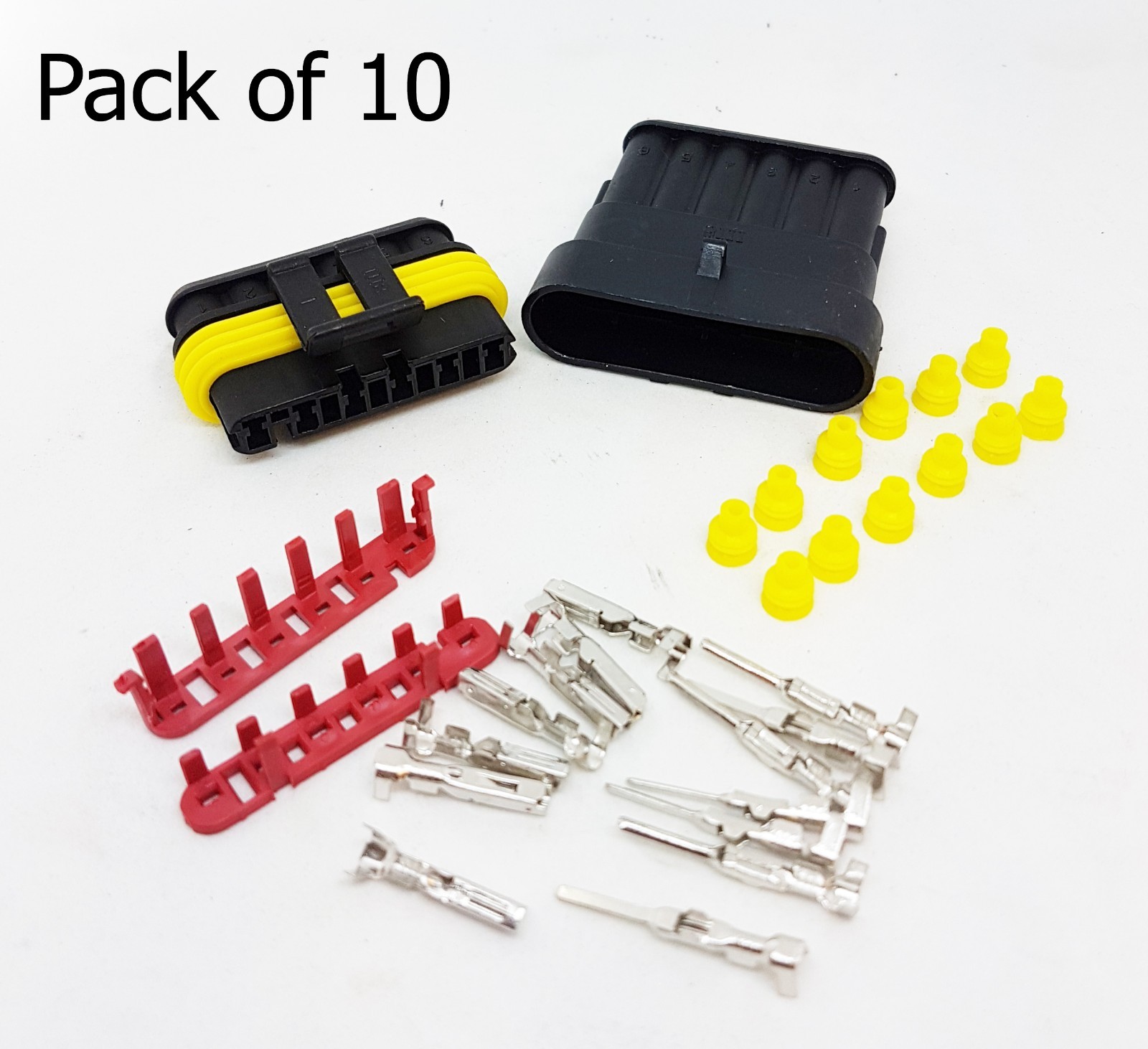 Amp Tyco Connector Kit Superseal Electrical Waterproof Plugs 1 2 3 4 5 ...