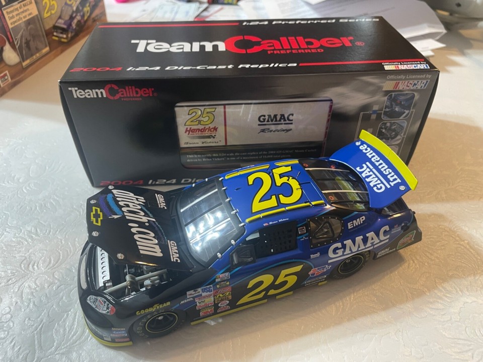 Team Caliber 2004 Brian Vickers #25 ditech.com/GMAC 1:24 Diecast Car | eBay