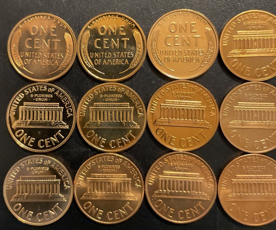 1956-1967 Proof & SMS Lincoln Wheat & Memorial Gem Pennies From Phila ...