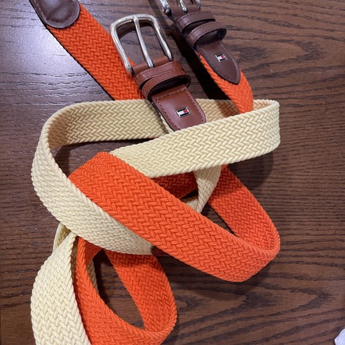 Tommy Hilfiger Men's Flex Stretch Braided Web Belt Lot Of 2 Med 36”-38 ...
