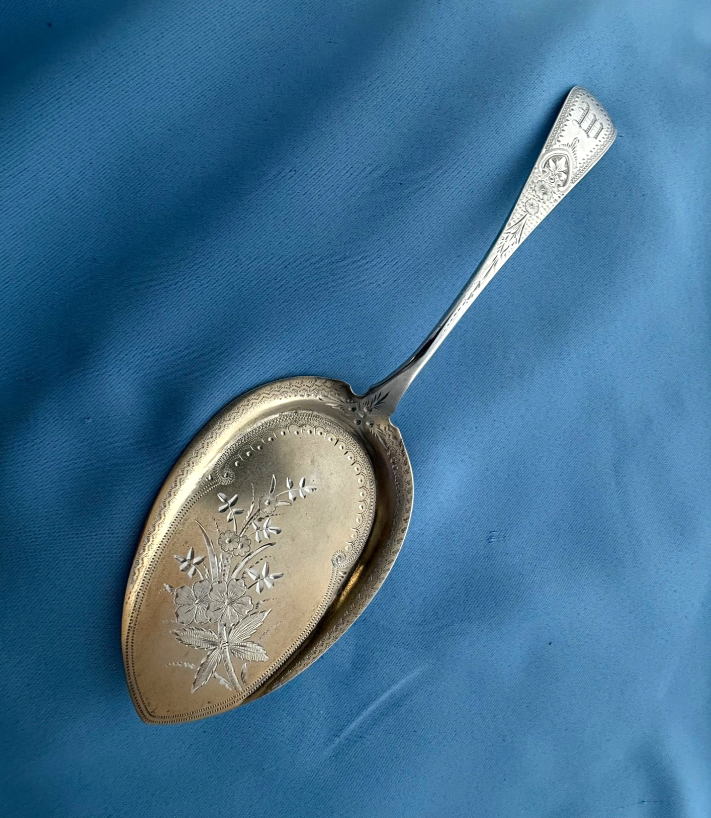 James Watts Coin Silver Pie Lifter Gold Wash Blade 10 1/2 In 102 Gr | eBay