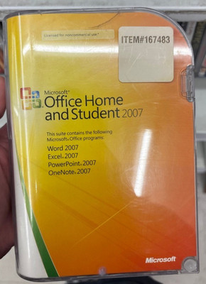 Microsoft Office 2007 Home & Student, 3 PCs Full English Retail Disc ...