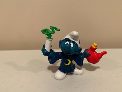 Smurfs Alchemist Smurf 20116 Wizard Rare Vintage Toy Figure PVC Peyo ...