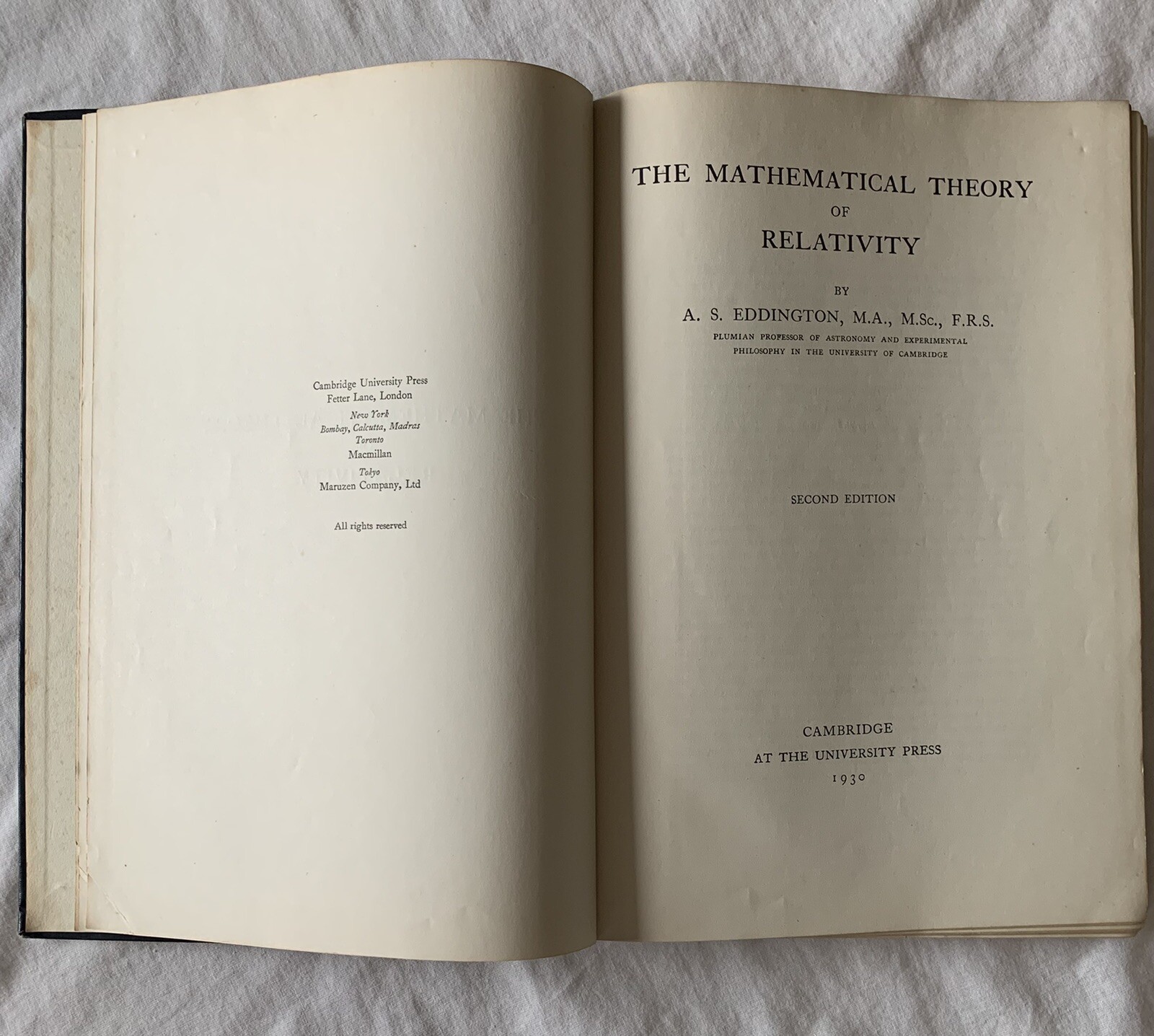Book The Mathematical theory of Relativity 2nd edition Recommended By ...
