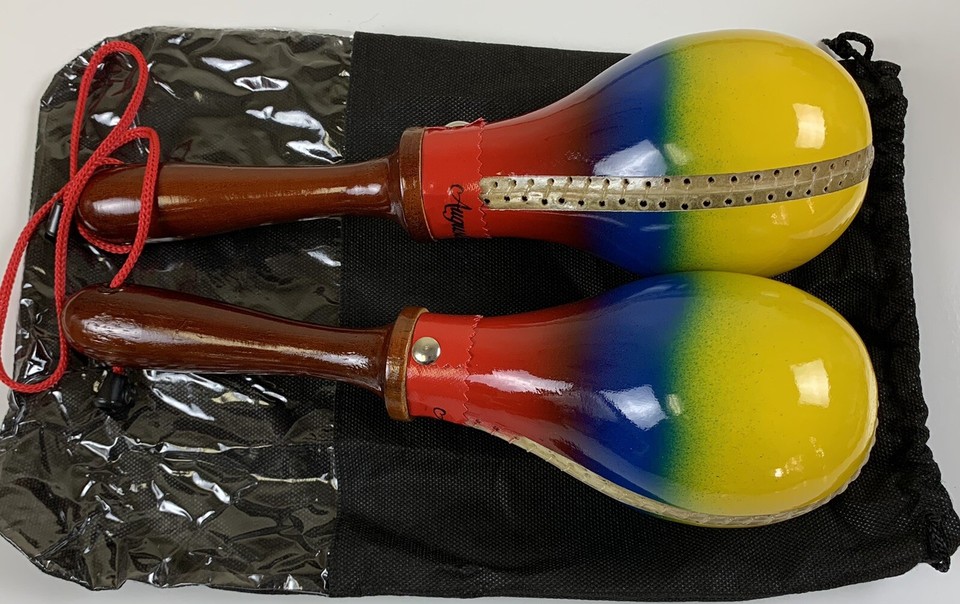 Maracas Prof. Leather Painted With Colors Of Colombia Ecuador ...
