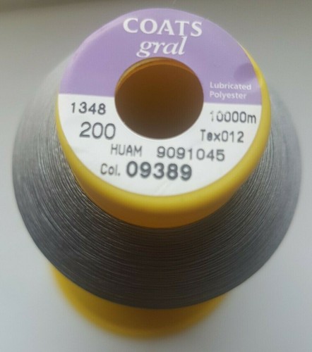 Coats Gral Tex 012 10.000m Cone Lubricated Polyester Thread Sewing X1 ...