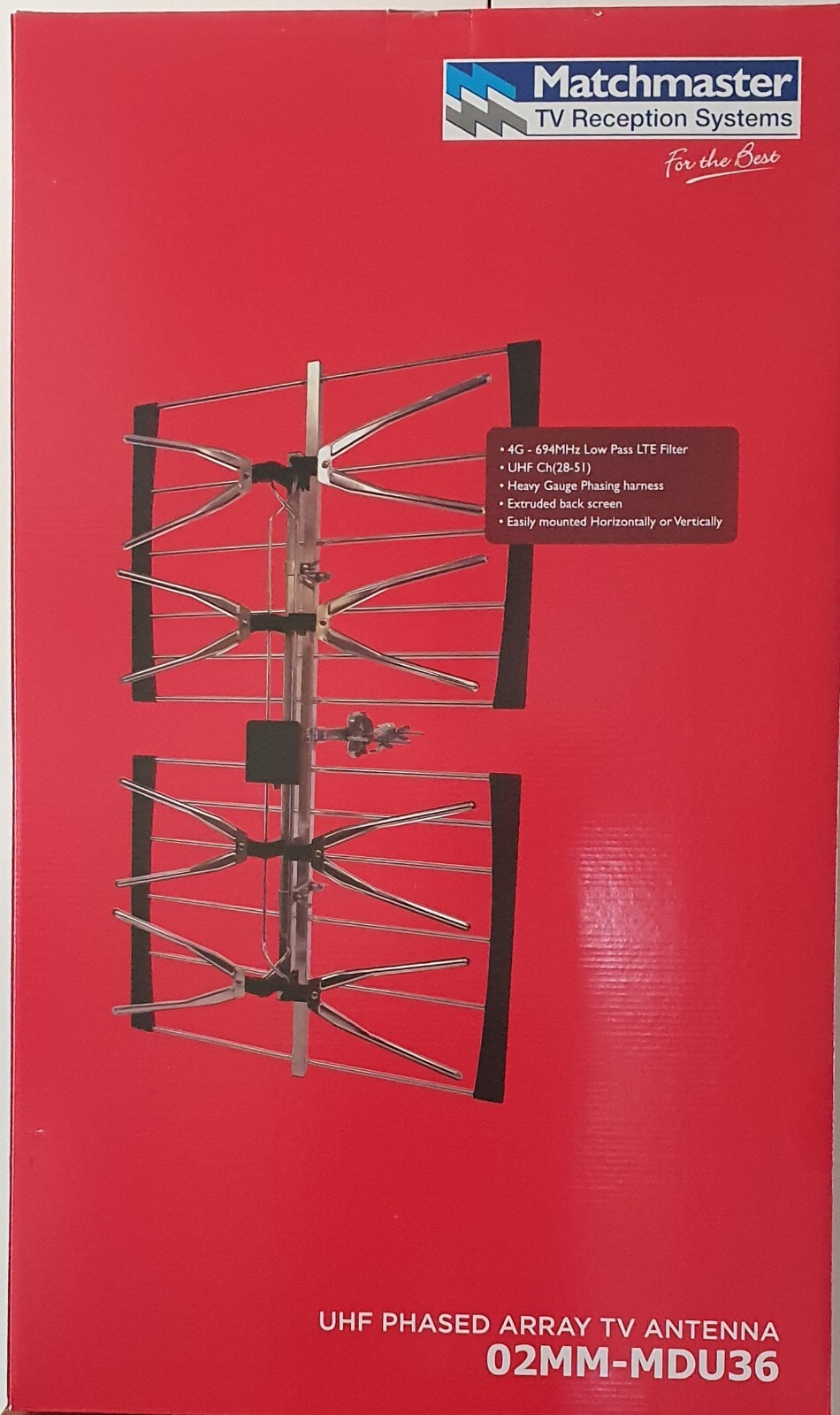 MATCHMASTER UHF Phased Array TV Antenna 02MM-MDU36 See details for ...