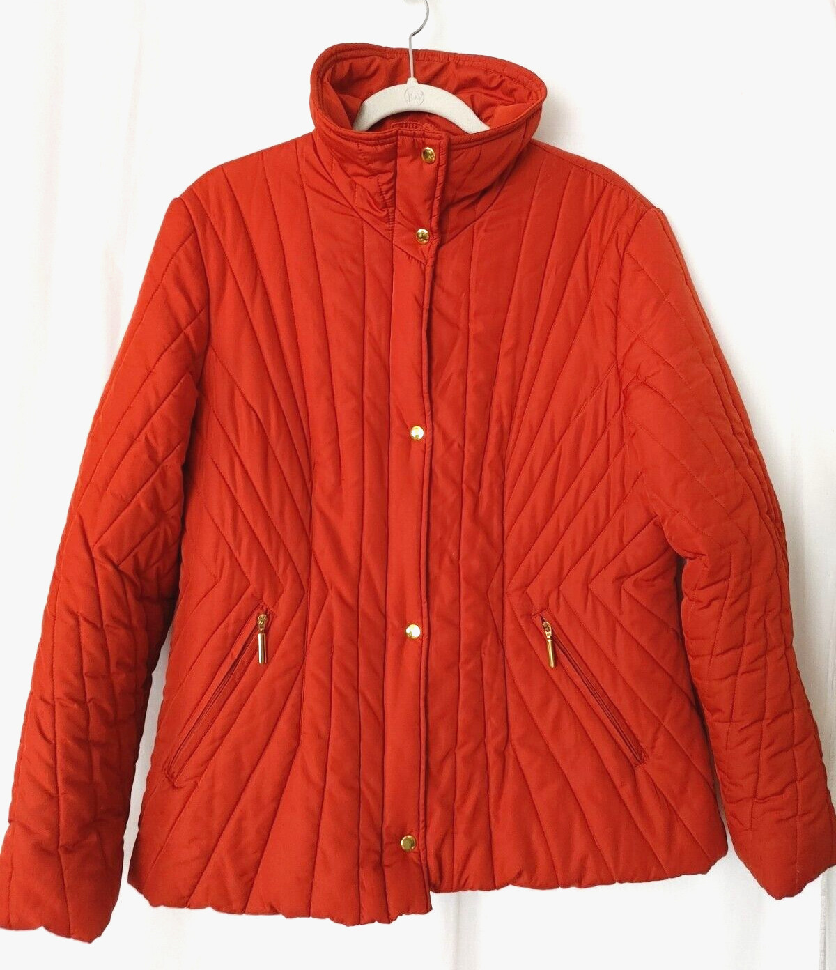 Relativity Puffer Jacket Zip Front Snap Placket 2 Zip… - Gem