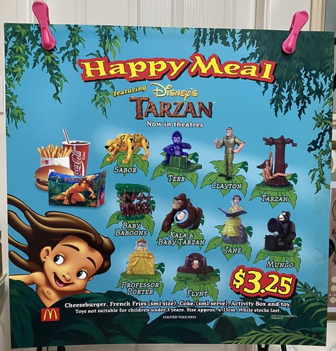 DISNEY TARZAN MOVIE HAPPY MEAL ACTION FIGURE TOYS MCDONALDS AUS ...