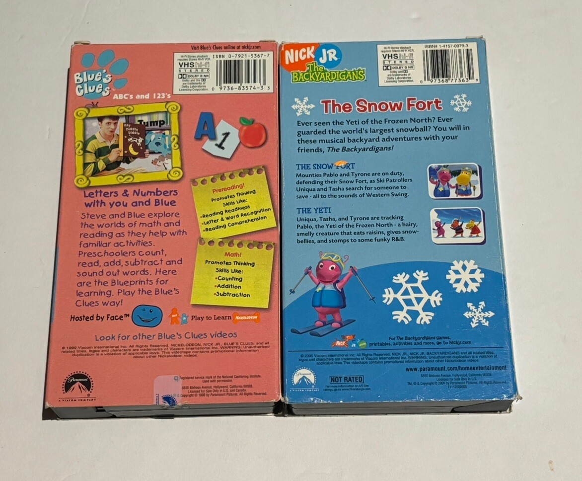 Nick Jr. VHS LOT Blues Clues ABC’s | Grelly USA