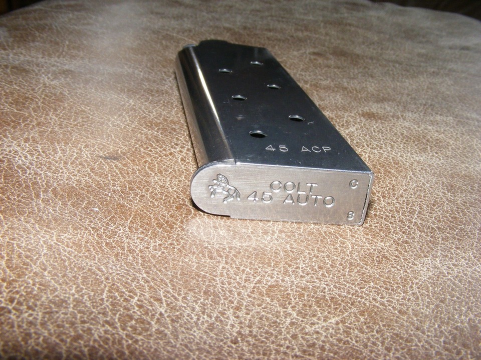 Colt Factory Mag M1911 Government & Commander 8-RD .45 Auto Nickel ...