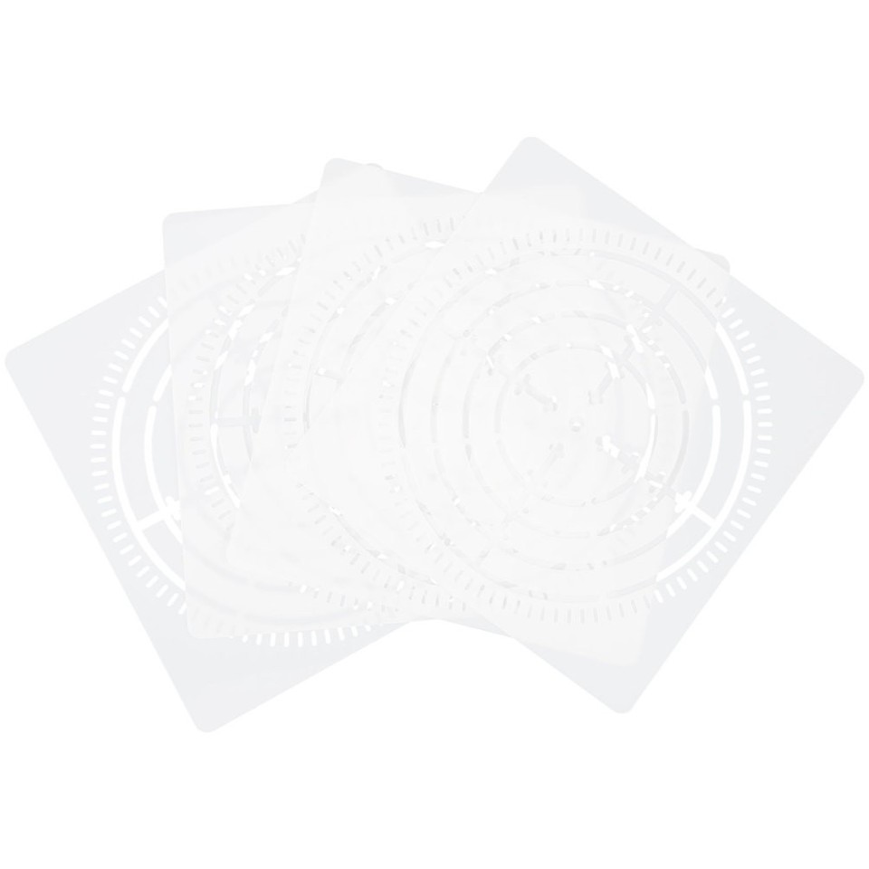 4 Sheets Geometrical Texture Stencils Dot Painting Templates Kits ...
