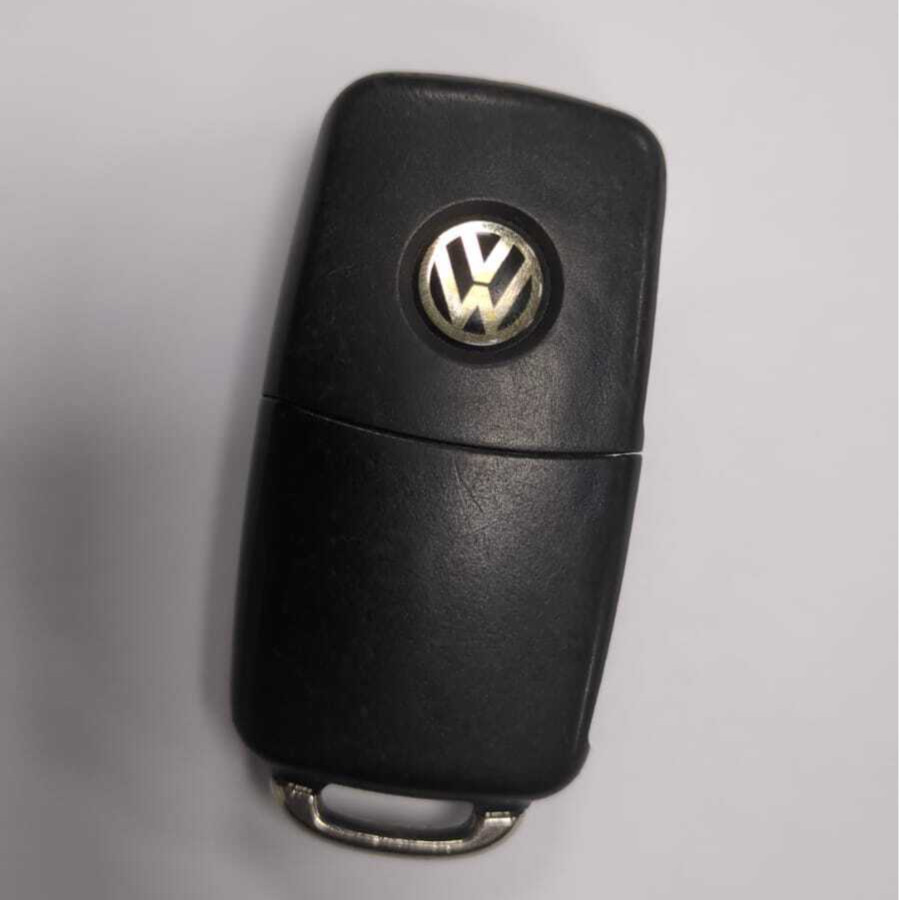 GENUINE VOLKSWAGEN 3 BUTTON REMOTE FLIP KEY FOB GOLF POLO ETC TESTED ...